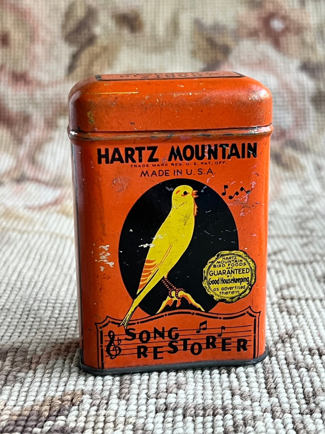 Bird Song Restorer Food Tin Vintage Hartz Mountain Canary Songbird - Etsy