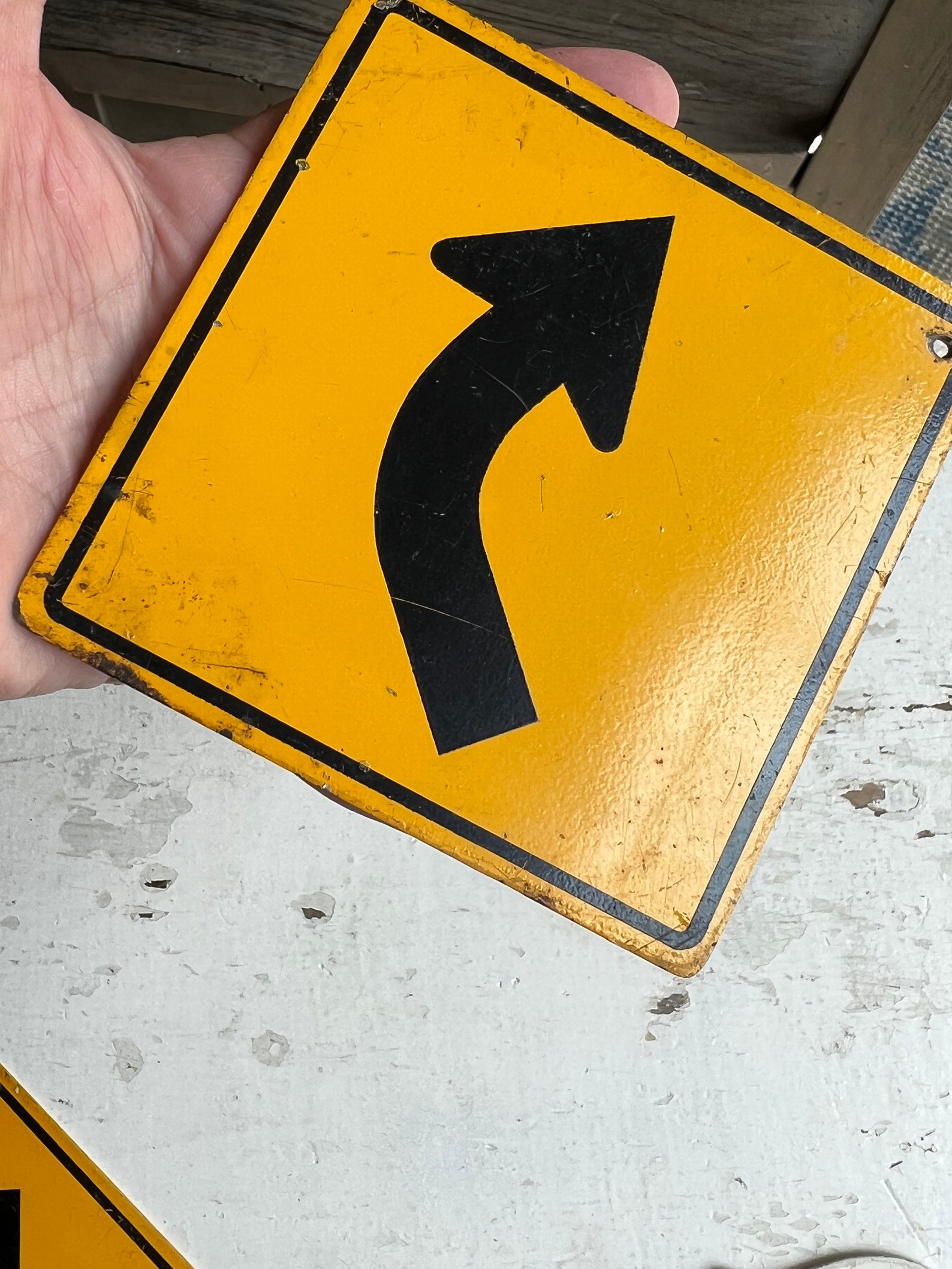 Miniature Roadway Alignment Sign Highway Warning Steel Curve - Etsy