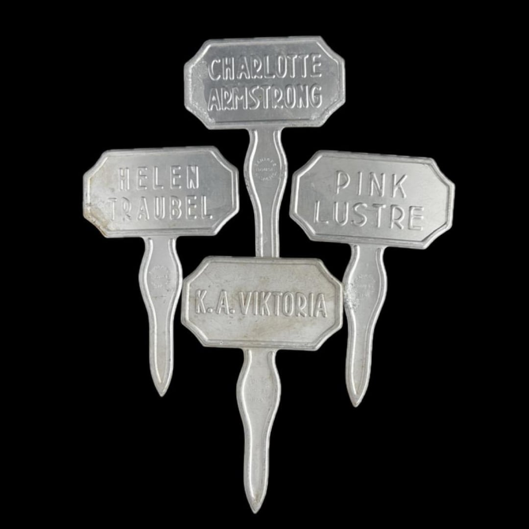 Rose Garden Markers Vintage Aluminum Name Stakes - Etsy