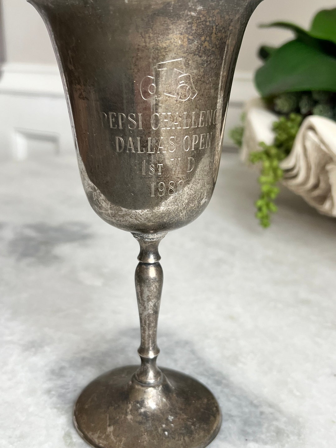 Vintage Trophy Dallas Pepsi Challenge 1980 Engraved Silverplate Loving ...