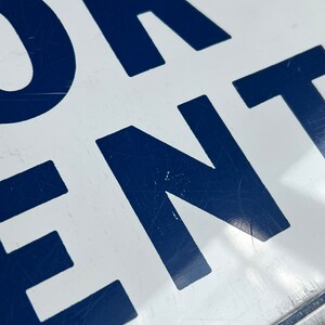 Vintage Metal for Rent Sign Cobalt Blue White Industrial Decor - Etsy