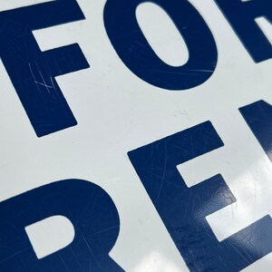 Vintage Metal for Rent Sign Cobalt Blue White Industrial Decor - Etsy