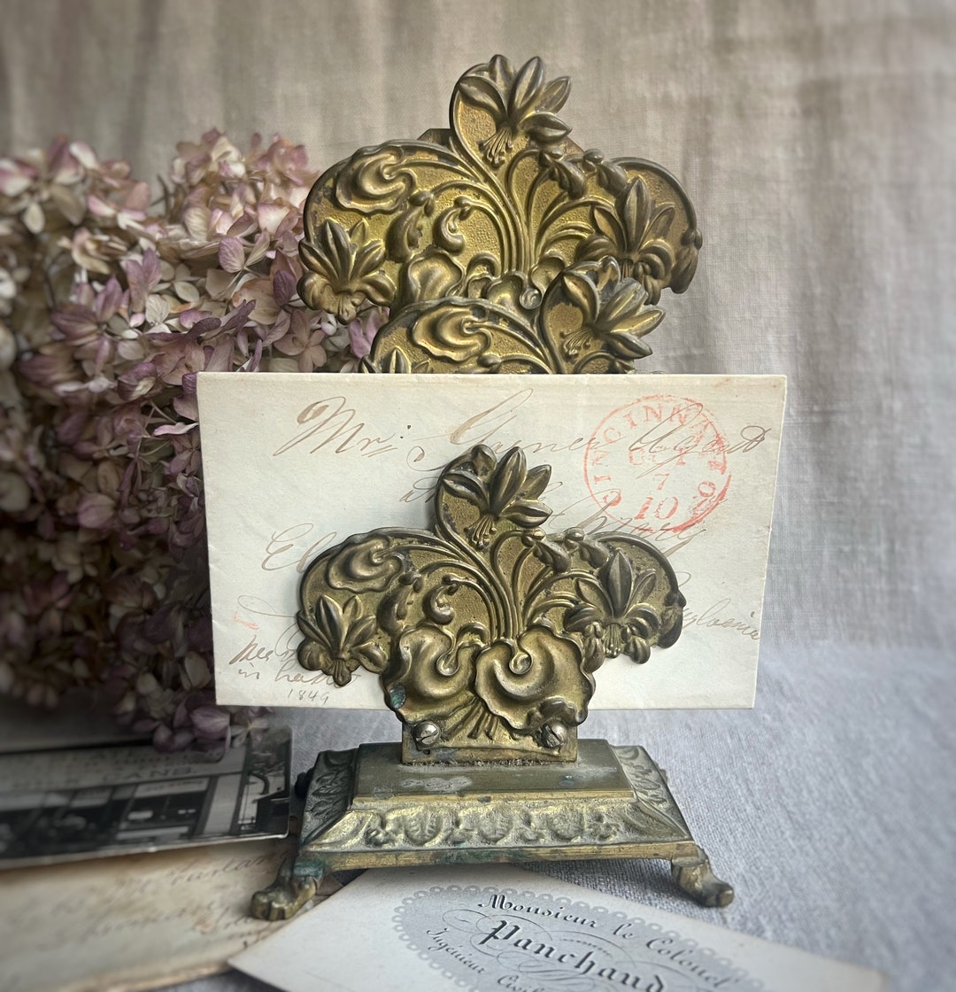 Bronze Letter Holder Calling Card Rack 19th Century - Etsy