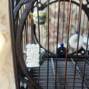 Antique Pagoda Form Chinese Birdcage Porcelain Feeders Jade Bronze - Etsy