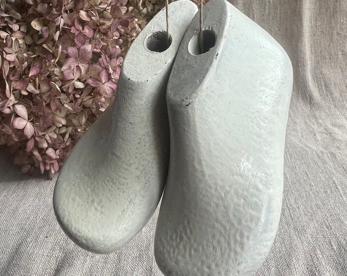 Wooden Shoe Forms Baby Nursery Decor Small Vintage Rustic White ...