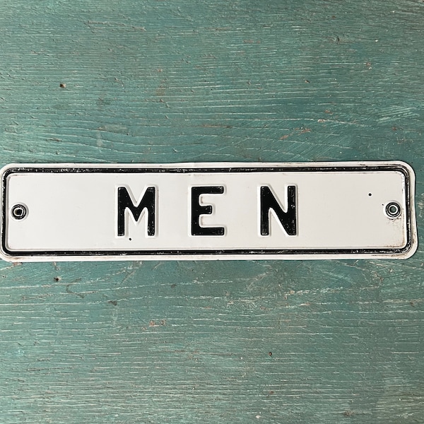 Vintage Mens Room Sign - Etsy