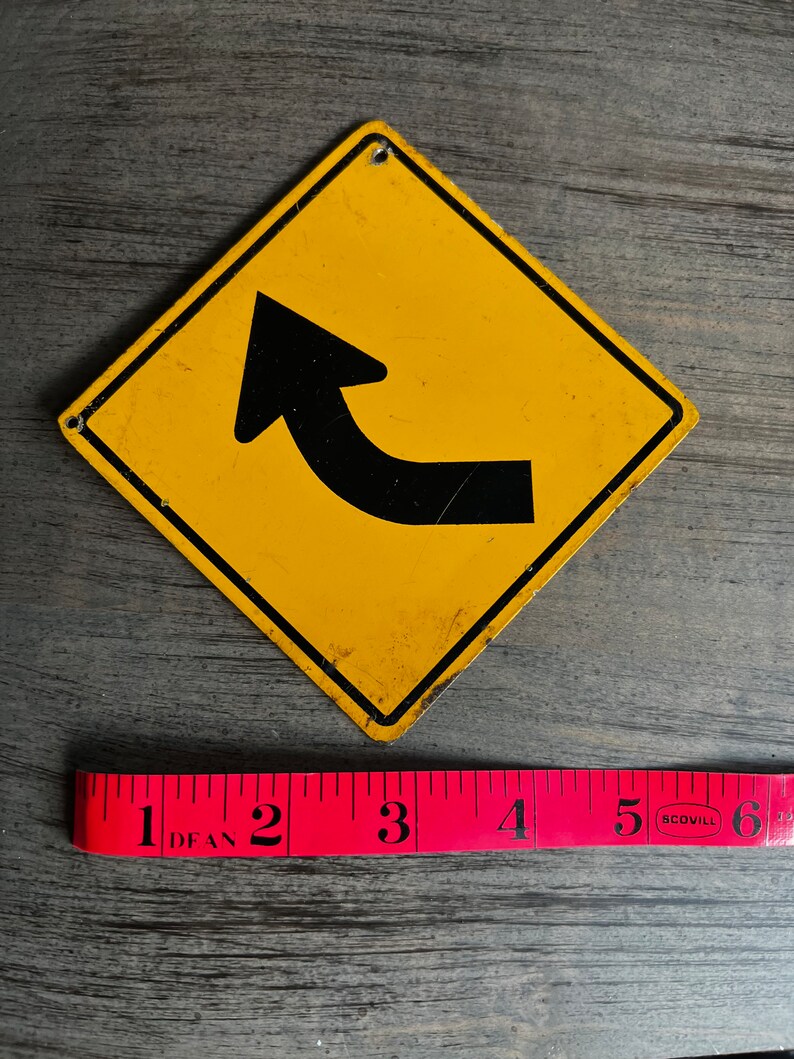 Miniature Roadway Alignment Sign Highway Warning Steel Curve - Etsy