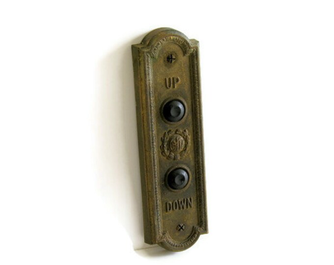 Going up Antique Otis Elevator Button Control Panel Vintage Industrial ...