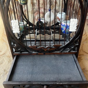Antique Pagoda Form Chinese Birdcage Porcelain Feeders Jade Bronze - Etsy