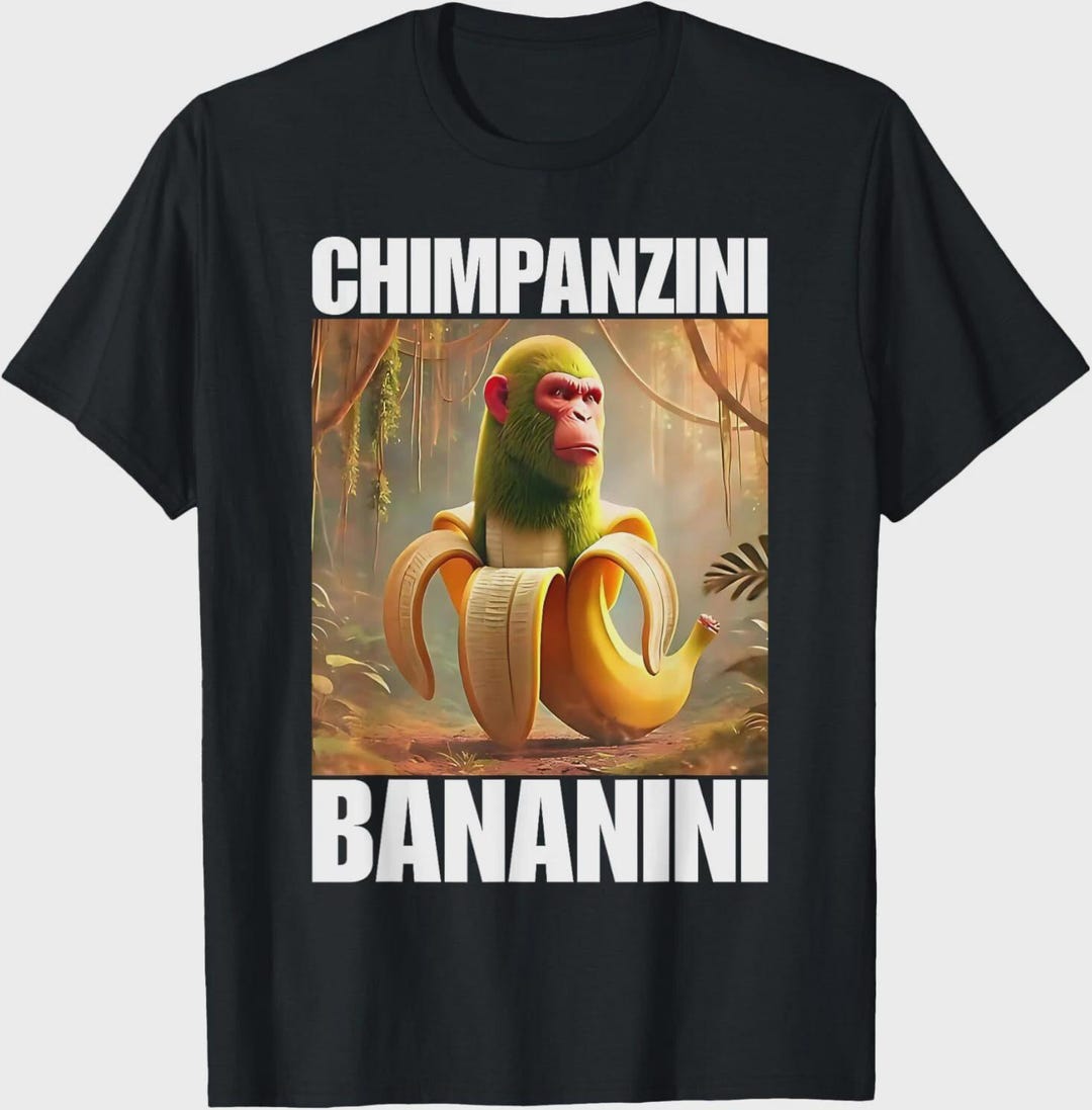 Chimpanzini Bananini - Italian Brainrot Meme T-shirt Png - Digital Download Print, Printable Art ...