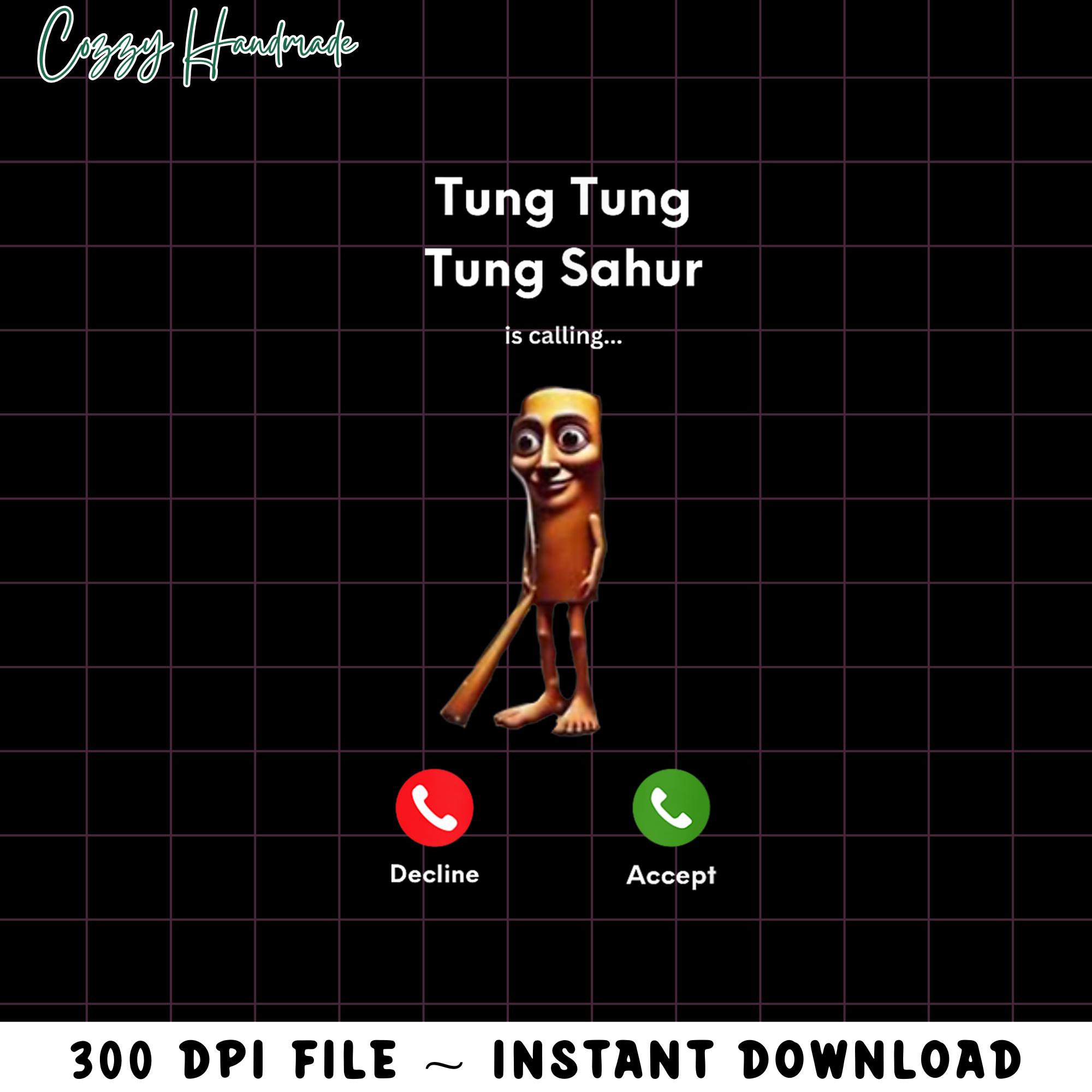 Tung Tung Tung Sahur is Calling Meme Png, Tung Tung Tung Sahur Rabbi ...