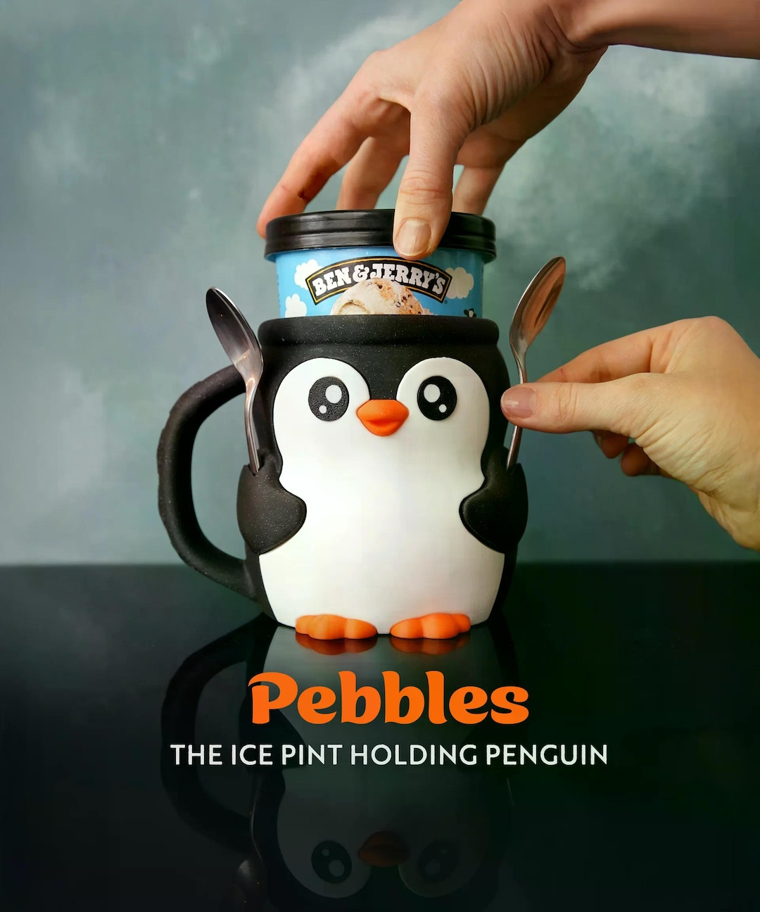 Pebbles the Penguin Ice Pint Holder – Fun & Chill Way to Hold Your Ice ...