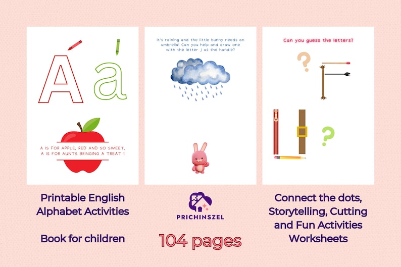 Printable English Alphabet Worksheets for Kids | 104 Pages | Preschool ...