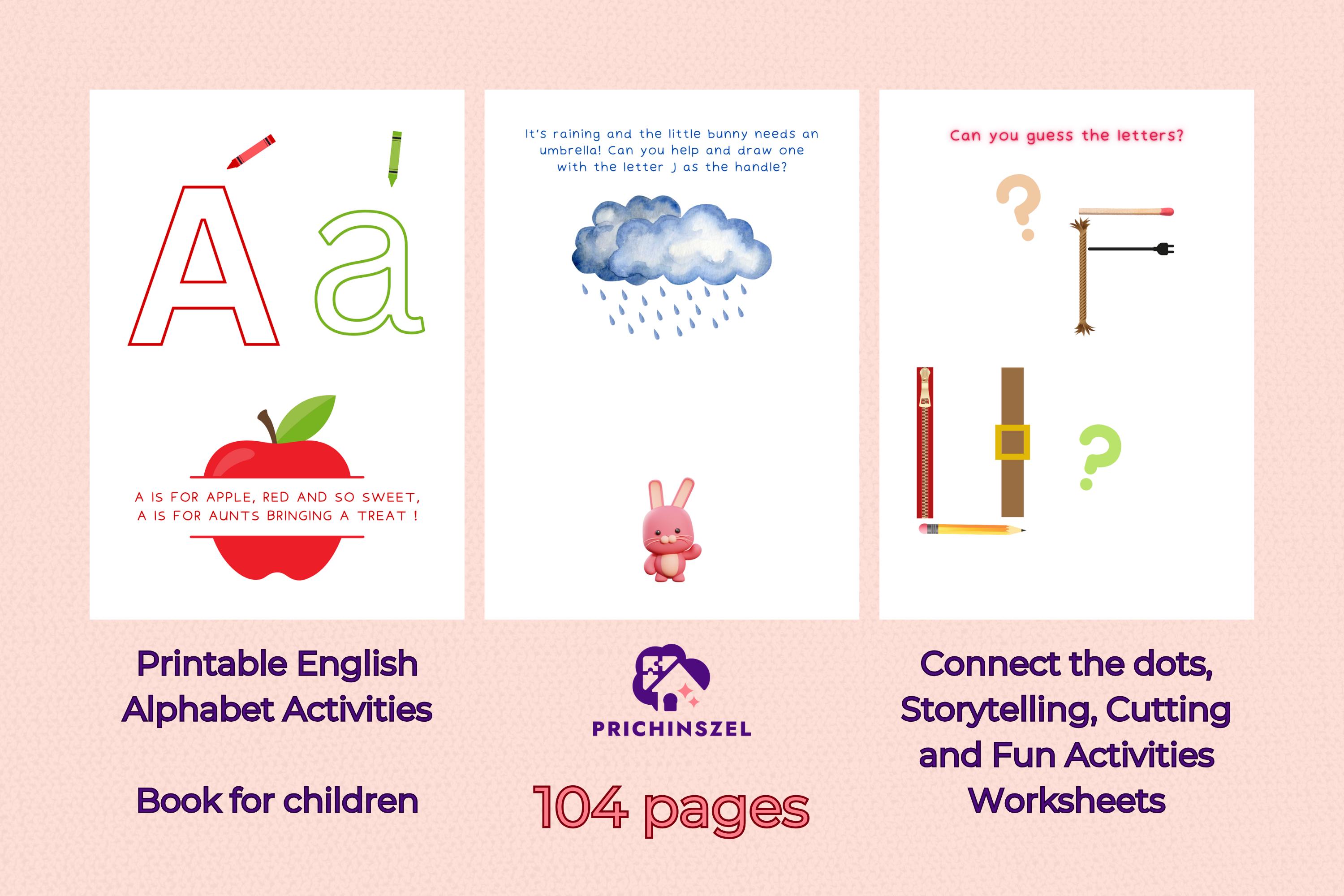 Printable English Alphabet Worksheets for Kids | 104 Pages | Preschool ...