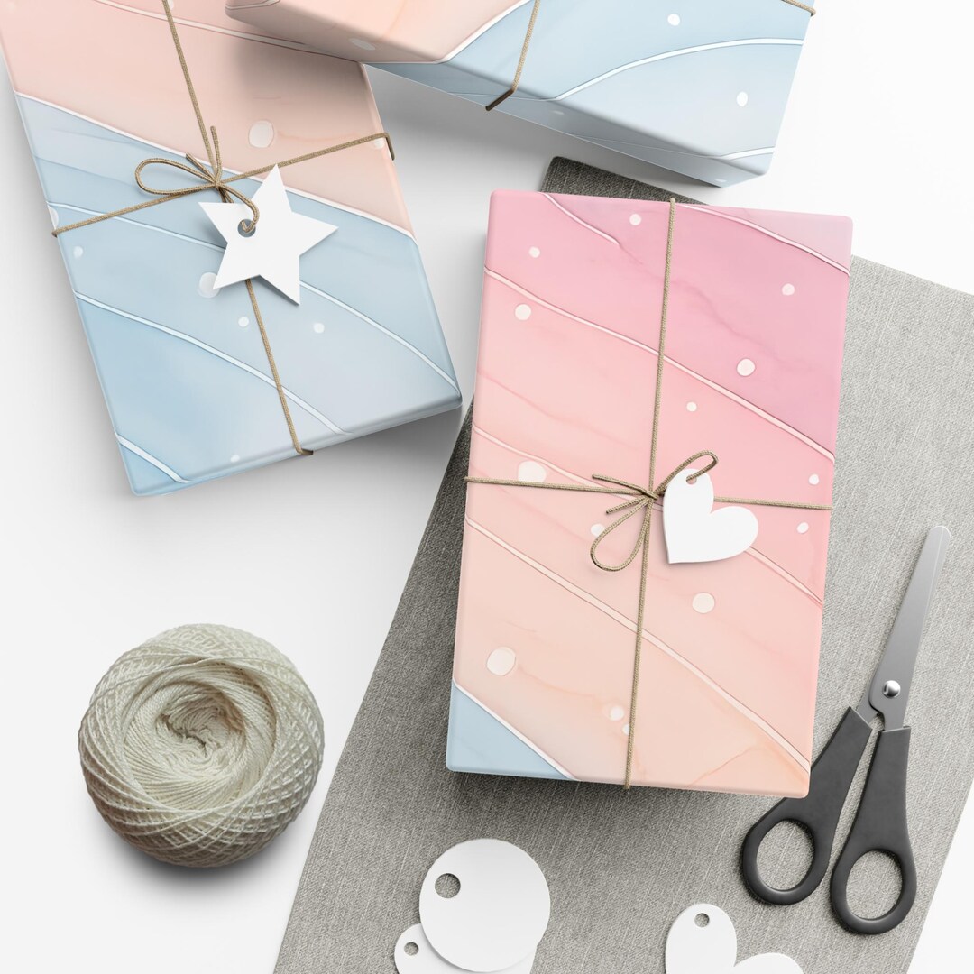 Gift Wrap Papers Pastel Rainbow , Colorful Wrapping Paper for Birthdays ...