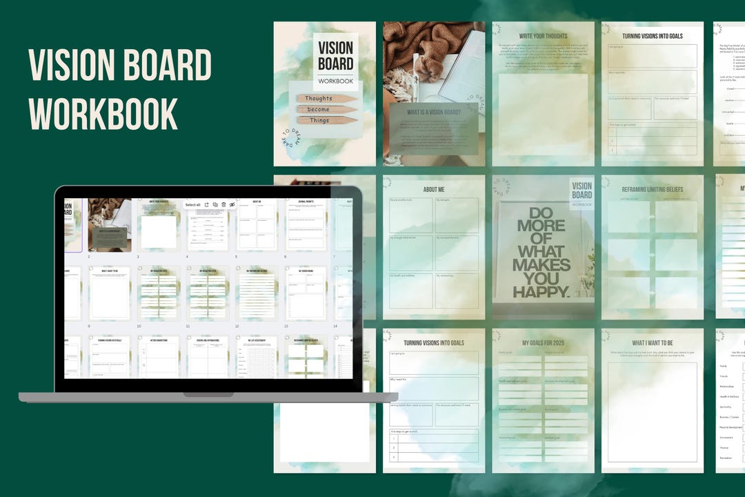 Vision Board Workbook - Etsy