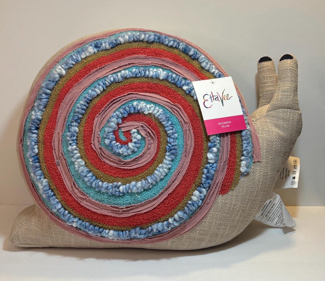 Ettavee Multicolored Snail Shaped Throw Decorative Pillow - Etsy