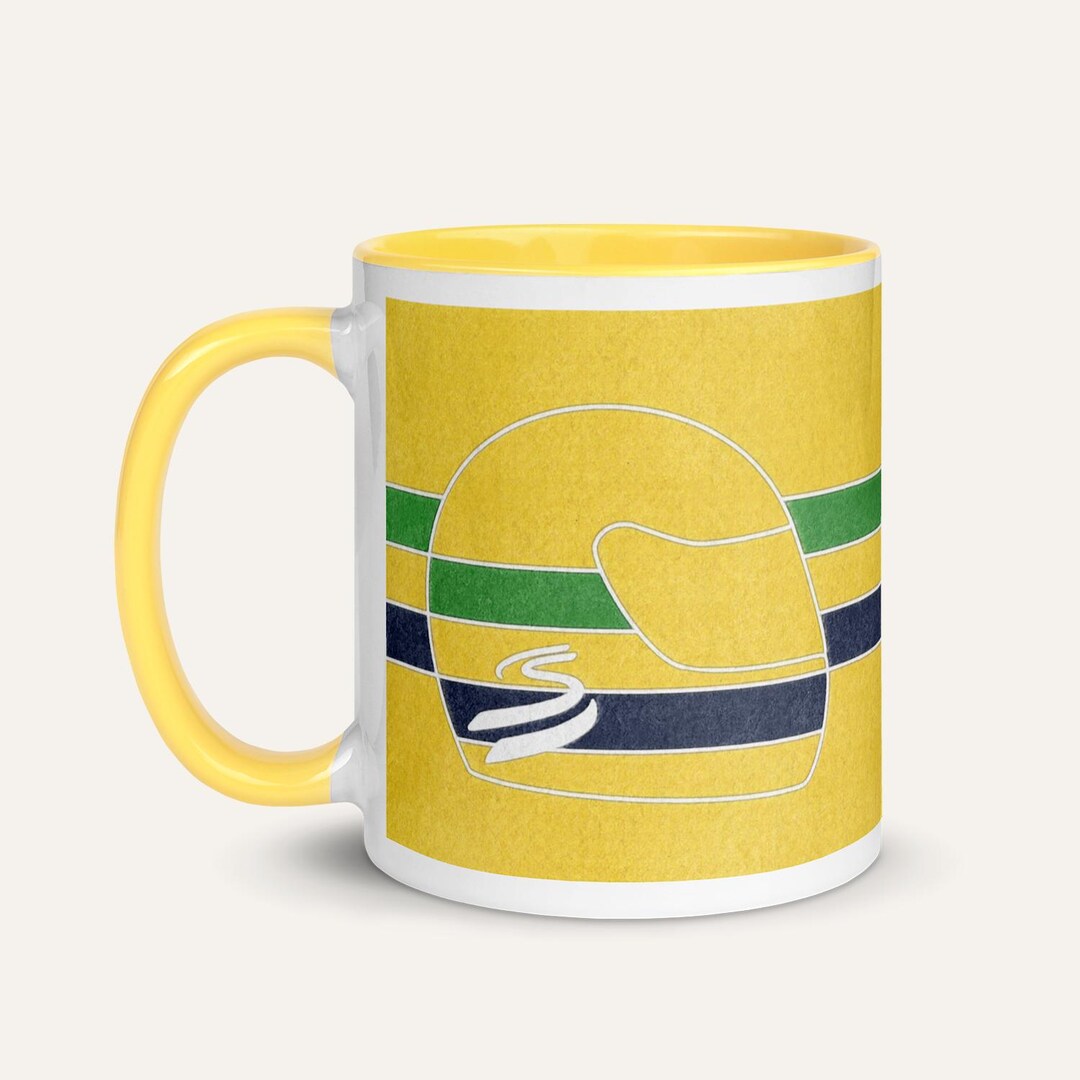 Formula One Mug With Senna Helmet on a 11oz Ceramic Cup, Mclaren ...