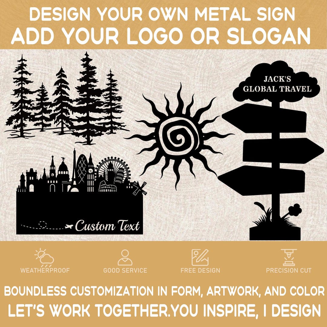 Custom Fabricated Metal Logo Sign,professional Custom Metal Business ...