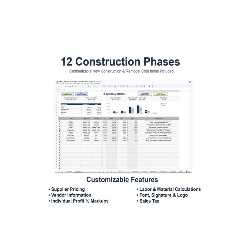 Buildfast Smart Construction Estimator | Automated Bids, Pos & Cost ...