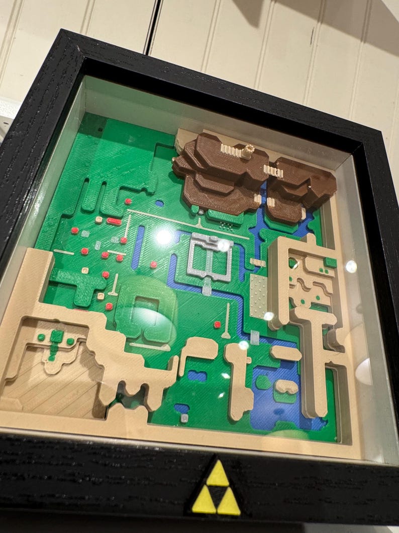 Zelda A Link to the Past Map – 3D Printed Shadow Box Art - Etsy