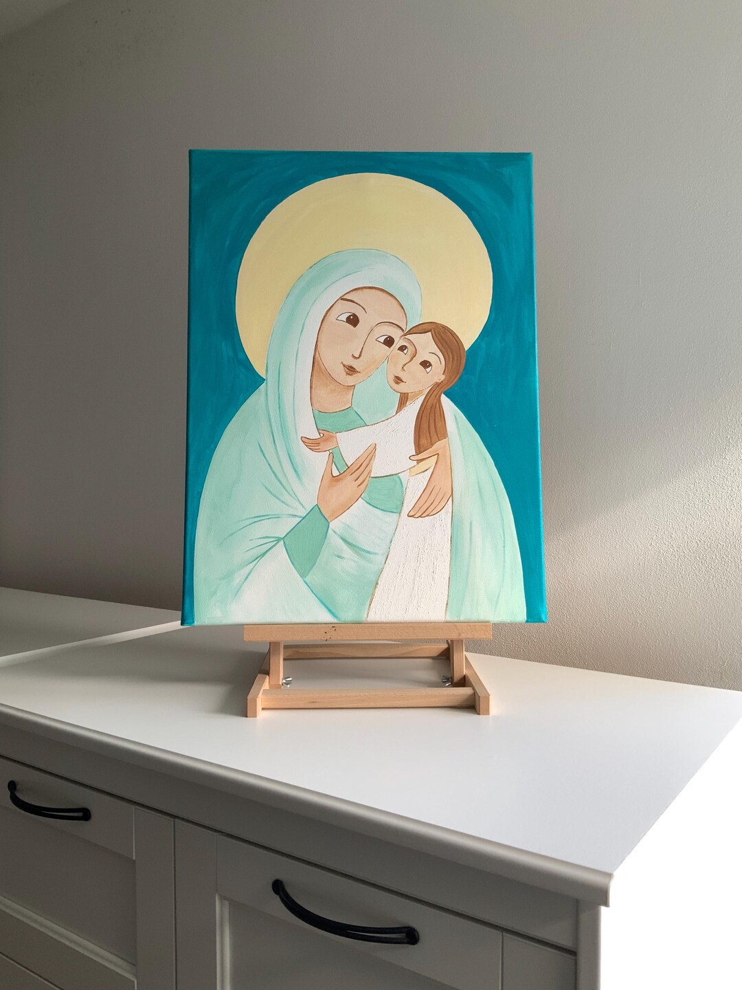 A Keepsake Painting for Baptism / First Holy Communion – Virgin Mary ...