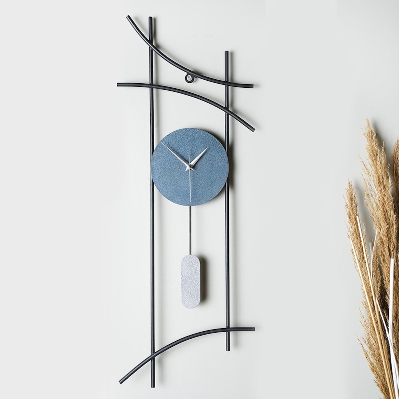 Blue Wall Clock - Etsy Australia