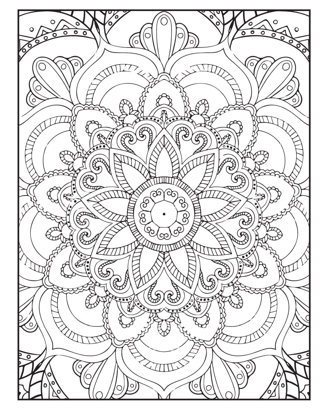30 Printable Beautiful Coloring Pages - Etsy