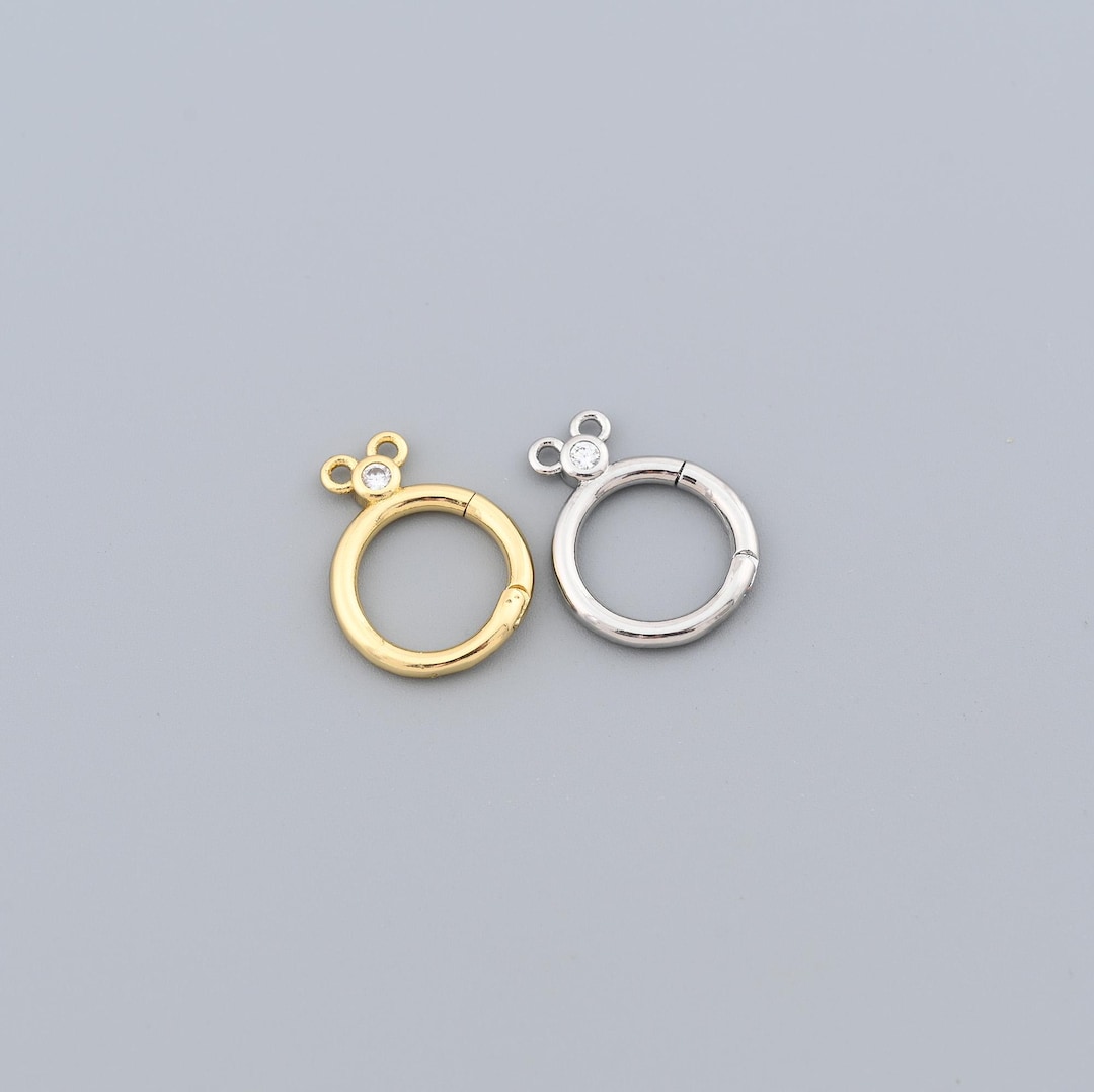Elegant Circle Shaped Crown Lock Clasp in 18K Gold Filled With ...