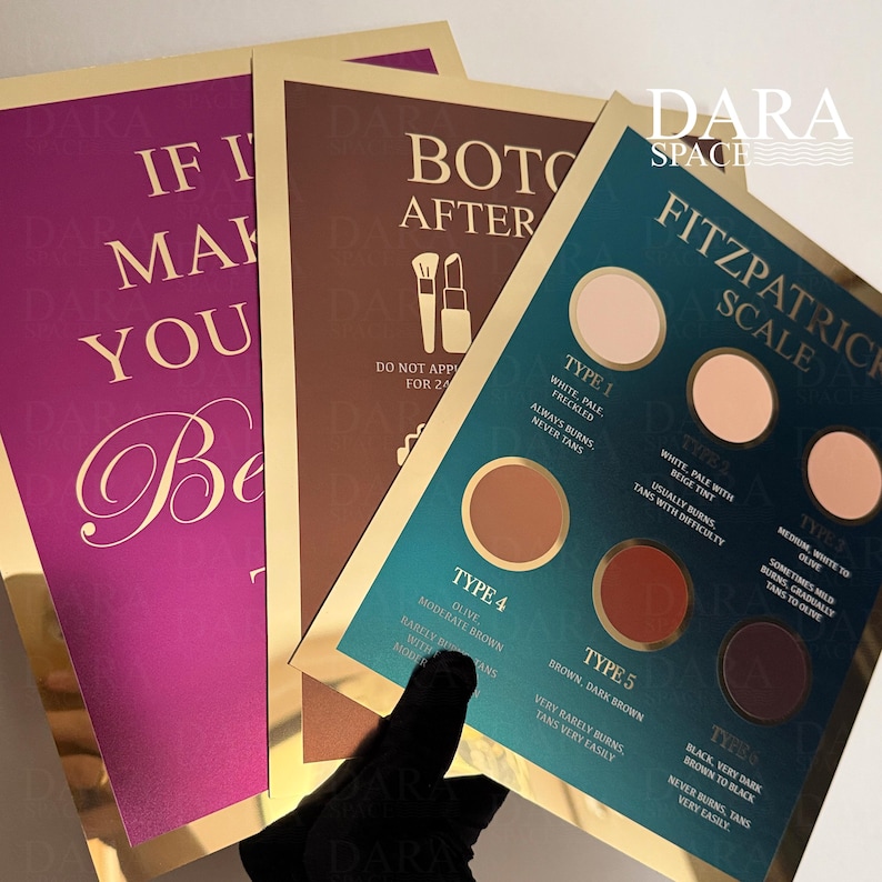 Botox Aftercare Chart, Gold Brown Acrylic Sign - Etsy