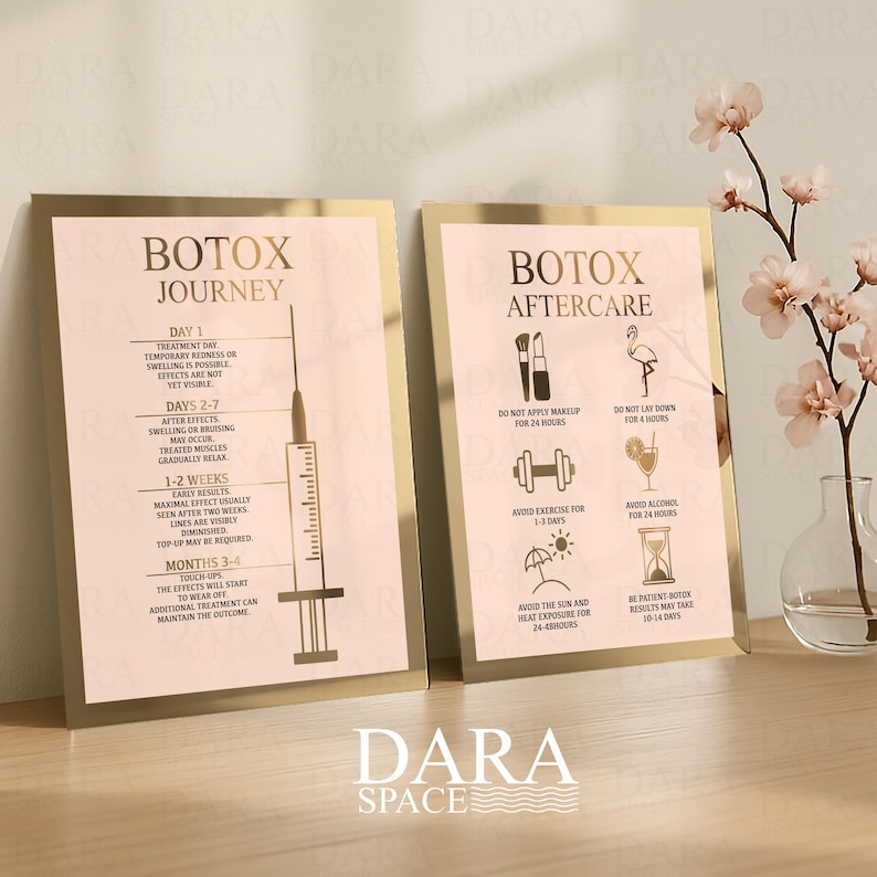 Botox Aftercare & Botox Journey Acrylic Signs - Etsy