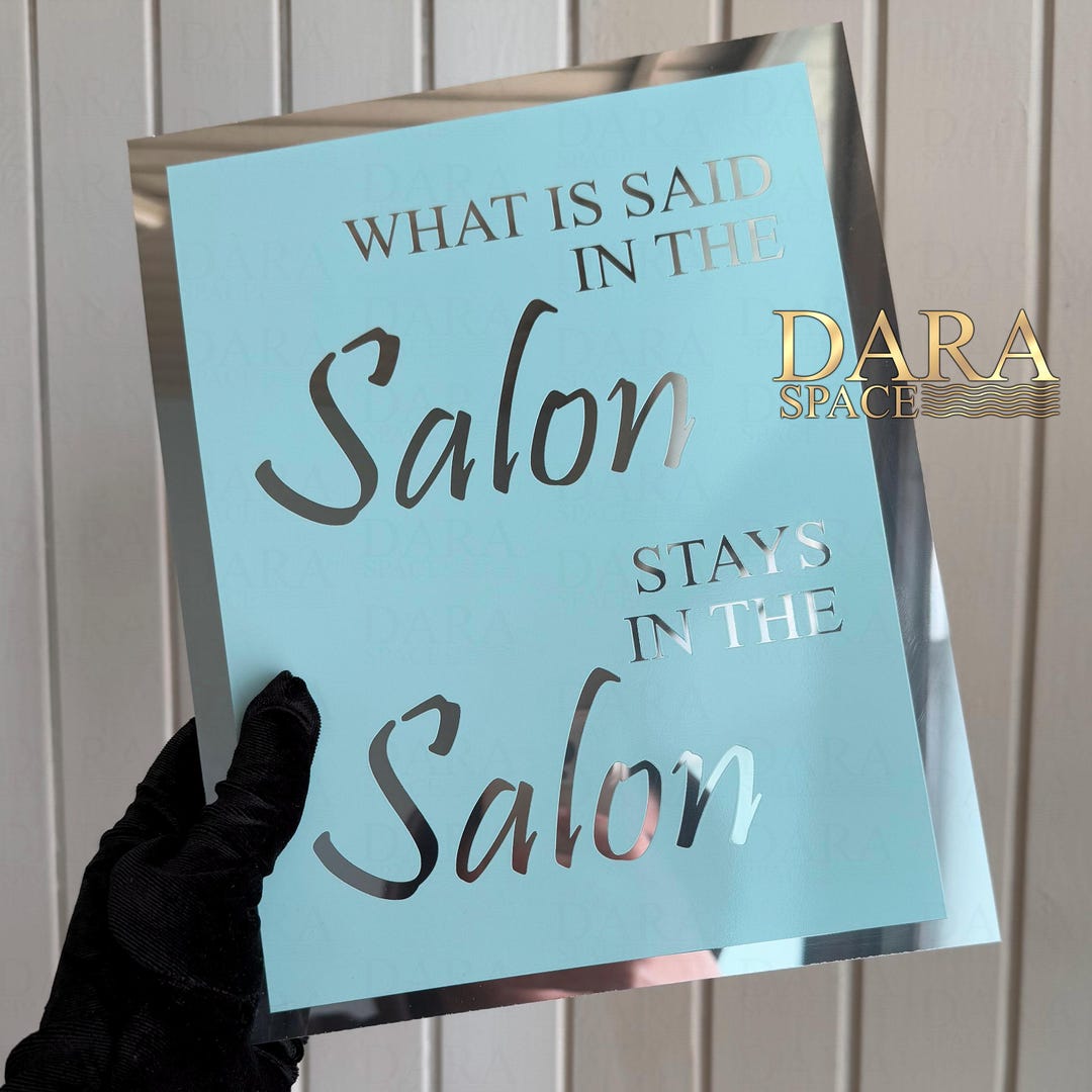 Beauty Salon Sign, Nail Salon Sign, What Said in Salon, Beauty Salon ...