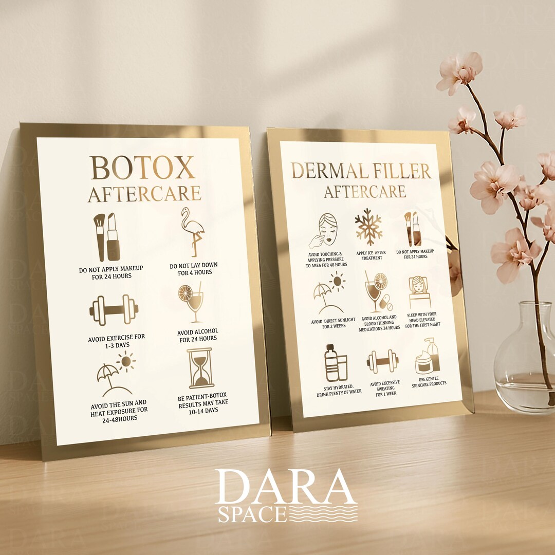Medspa Decor, Botox Aftercare Sign, Filler Aftercare Sign, Beauty Salon ...