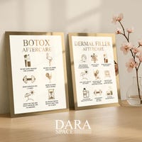4 Botox Posters, Beauty Salon Decor, Real Foil Print, Botox Aftercare ...