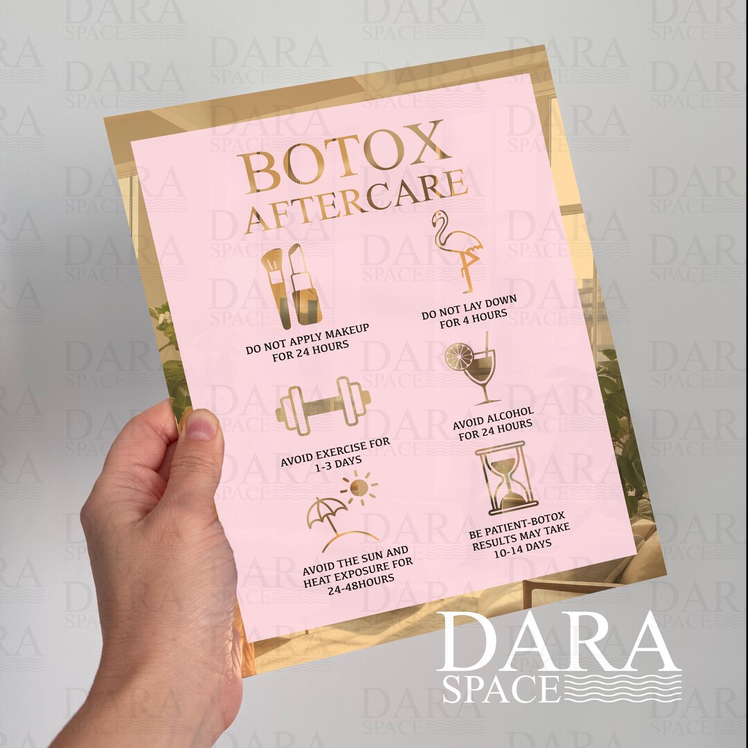 Beauty Salon Decor, Botox Aftercare Sign, Med Spa Decor, Beauty Clinic ...