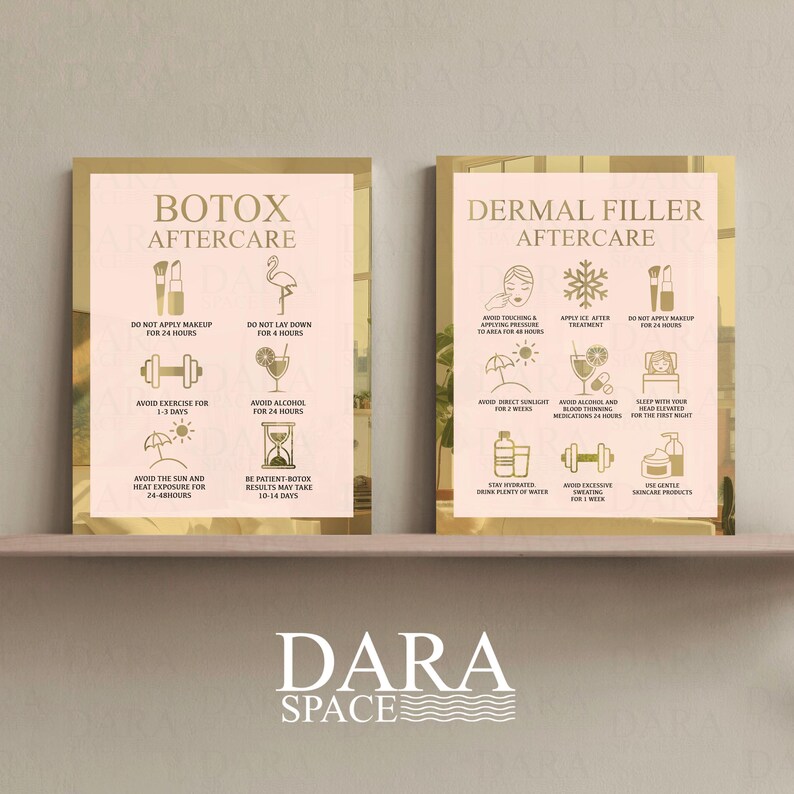 Medspa Decor, Botox Aftercare Sign, Filler Aftercare Sign, Beauty Salon ...