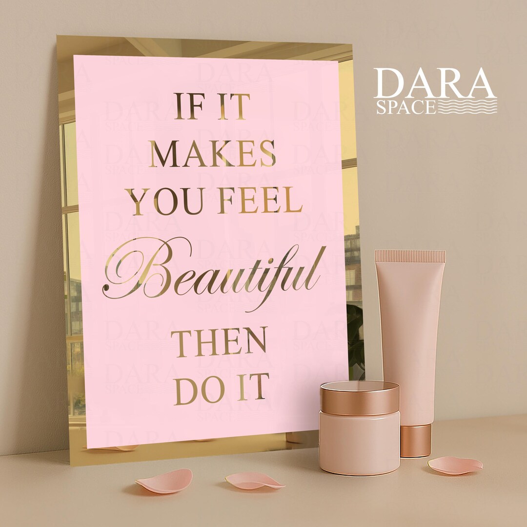Gold Mirror Salon Sign | Motivational Beauty Studio Decor - Etsy