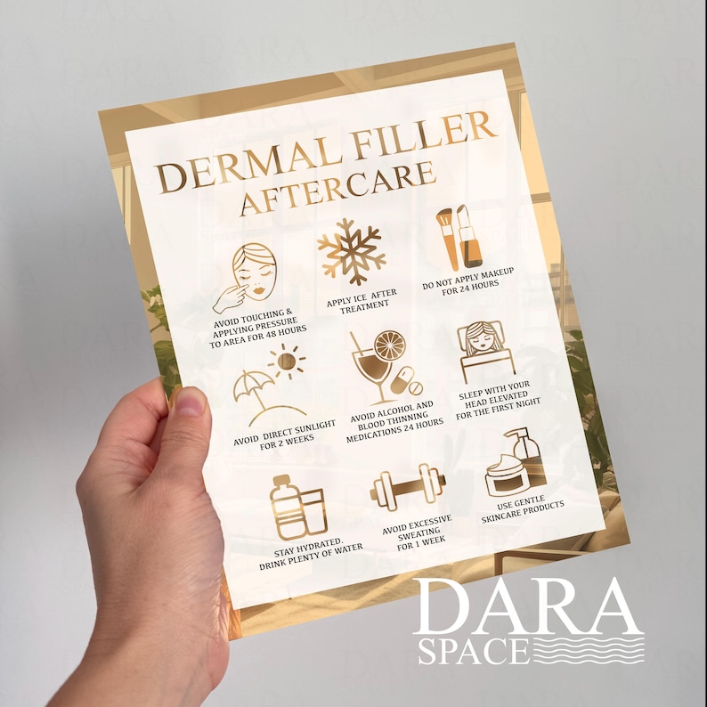 Medspa Decor, Botox Aftercare Sign, Filler Aftercare Sign, Beauty Salon ...