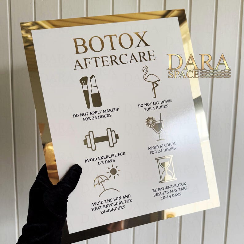 Injector Gift Acrylic Sign Set of 4 – Gold Mirror Botox & Filler ...
