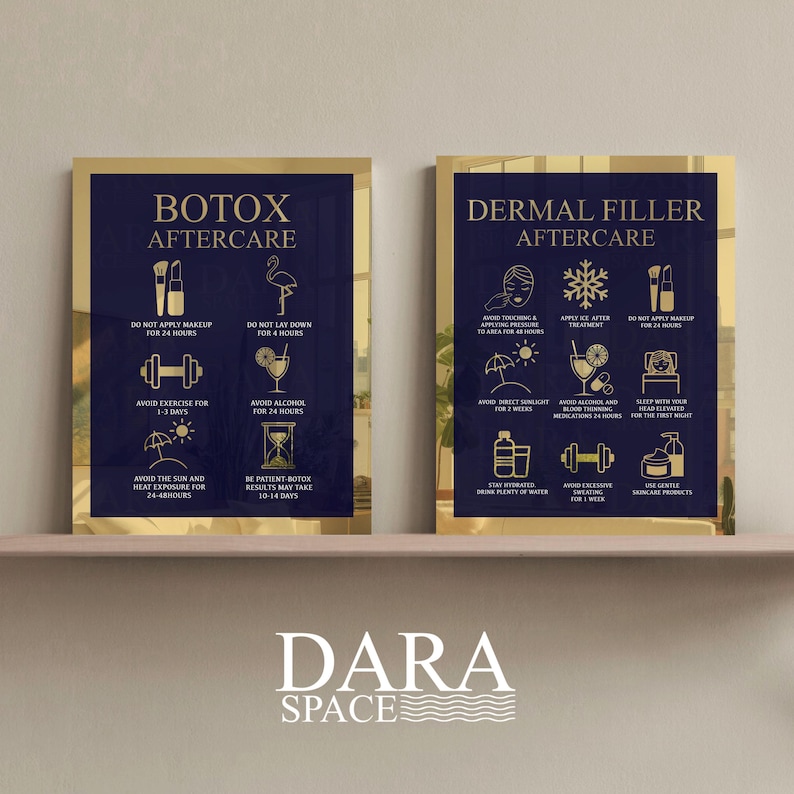 Medspa Decor, Botox Aftercare Sign, Filler Aftercare Sign, Beauty Salon ...