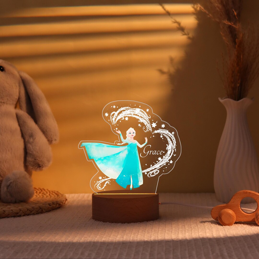 Elsa Night Light, Unicorn Night Light,kids Bedroom Decor,frozen Night ...