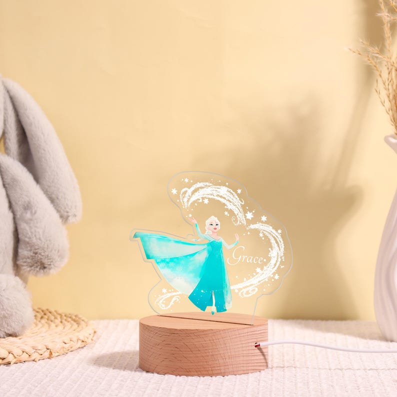 Elsa Night Light, Unicorn Night Light,kids Bedroom Decor,frozen Night ...