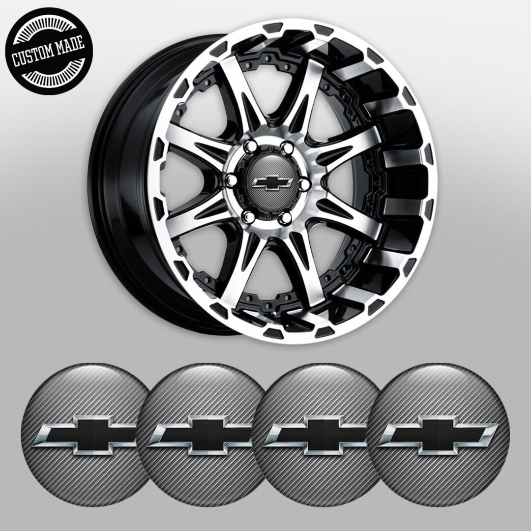 4x SET 3D Printed CHEVROLET CAMARO Center Hub Domed Stickers Auto Car ...