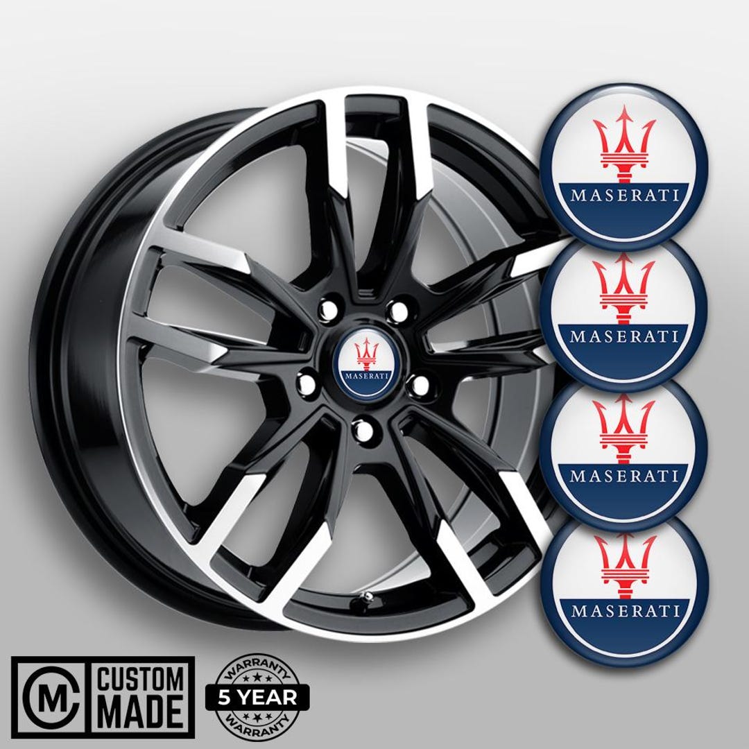 Maserati Wheel Center Cap Stickers: 3D Domed Emblem Set - Etsy