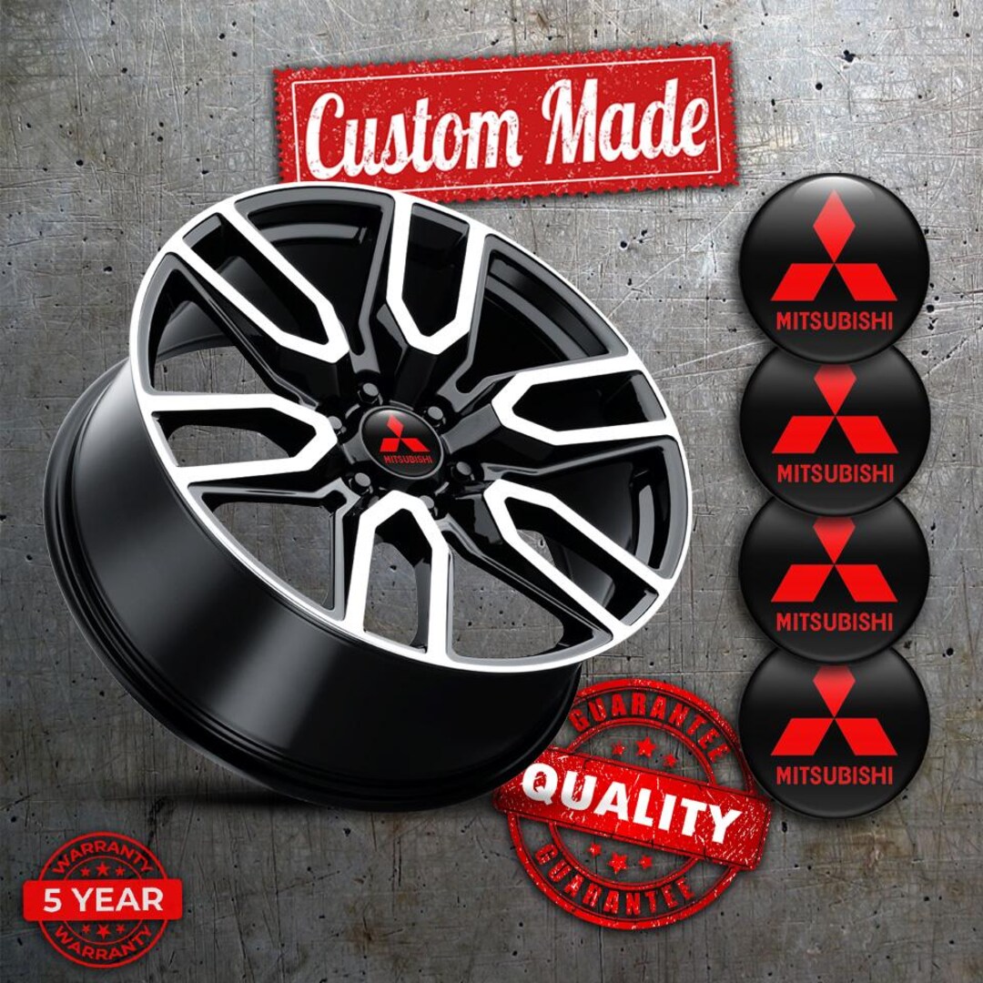 4x SET 3D Printed MITSUBISHI Car Brand Stickers Stylish Durable ...