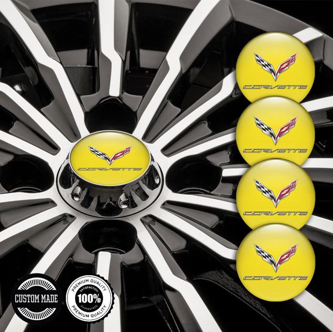 4x Chevrolet Corvette Wheel Center Cap Stickers: Custom Domed Emblem - Etsy