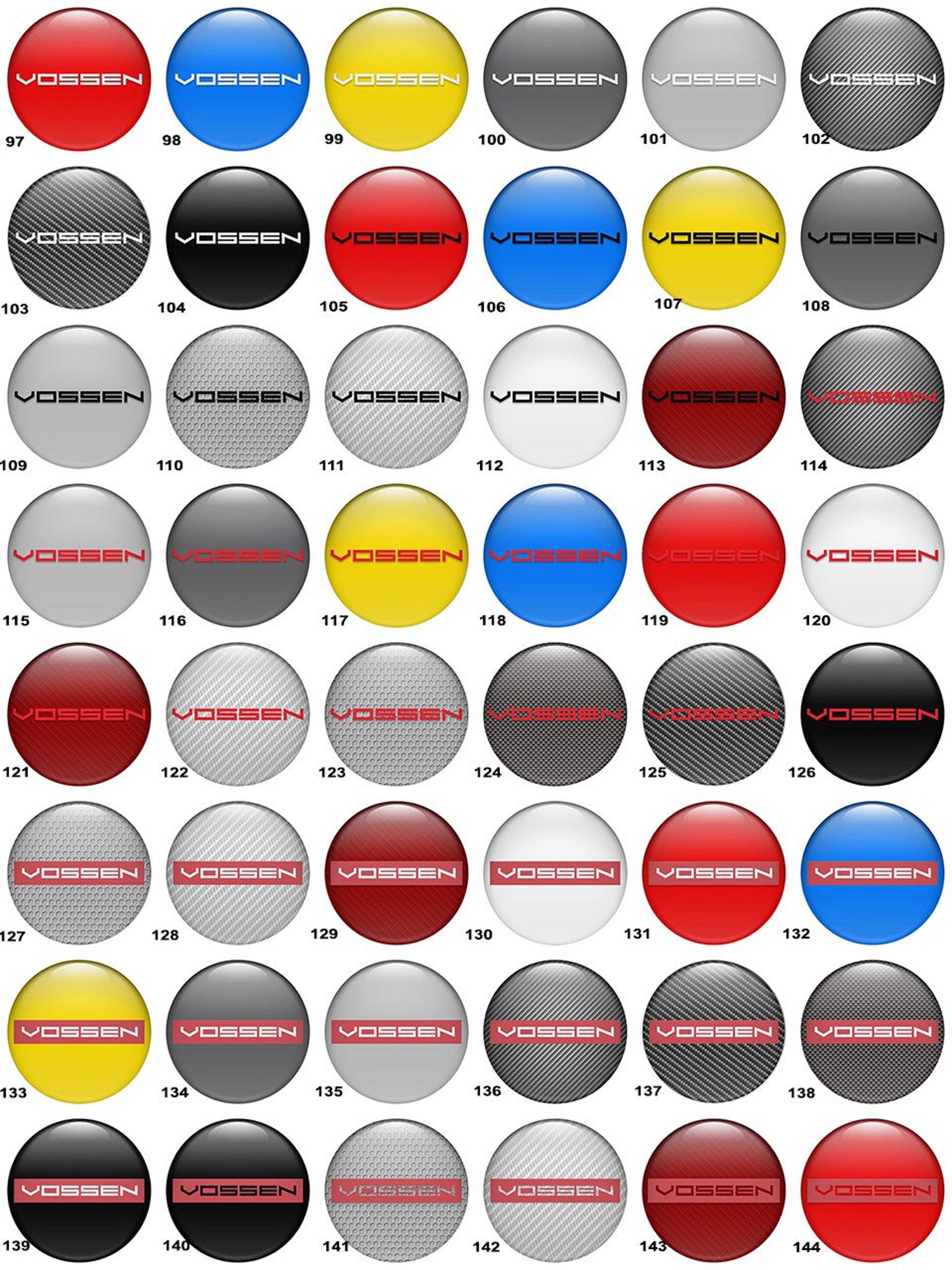 VOSSEN Wheel Center Cap Stickers: 3D Domed Resin Emblems - Etsy