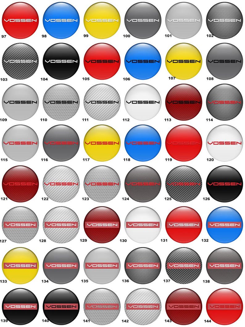 VOSSEN Wheel Center Cap Stickers: 3D Domed Resin Emblems - Etsy