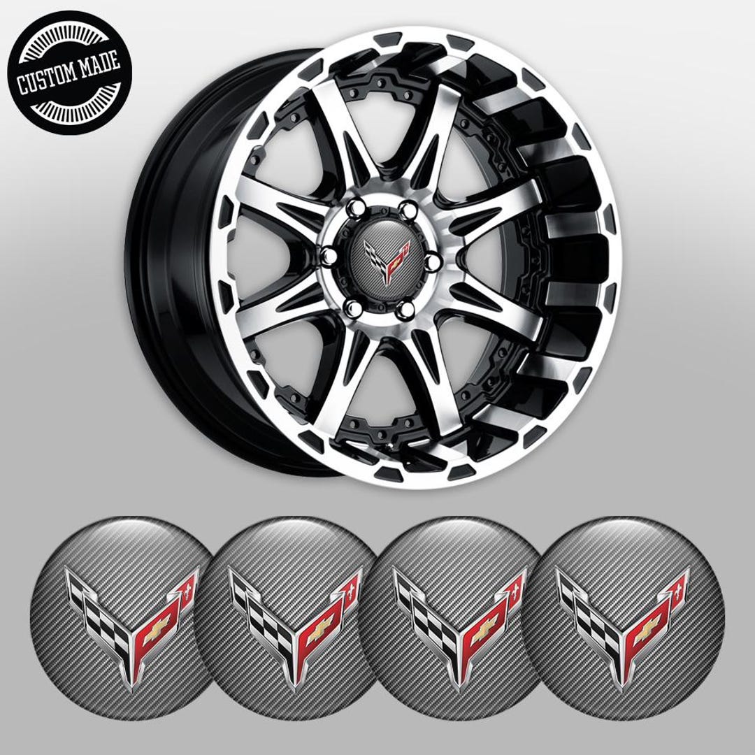 Corvette Domed Center Hub Caps: 3D Printed Epoxy Resin Decals - Etsy