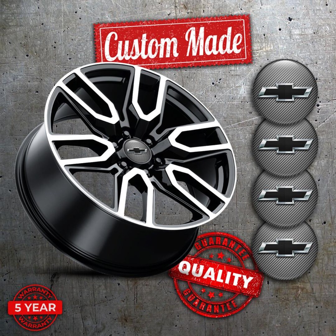 4x SET 3D Printed CHEVROLET CAMARO Center Hub Domed Stickers Auto Car ...
